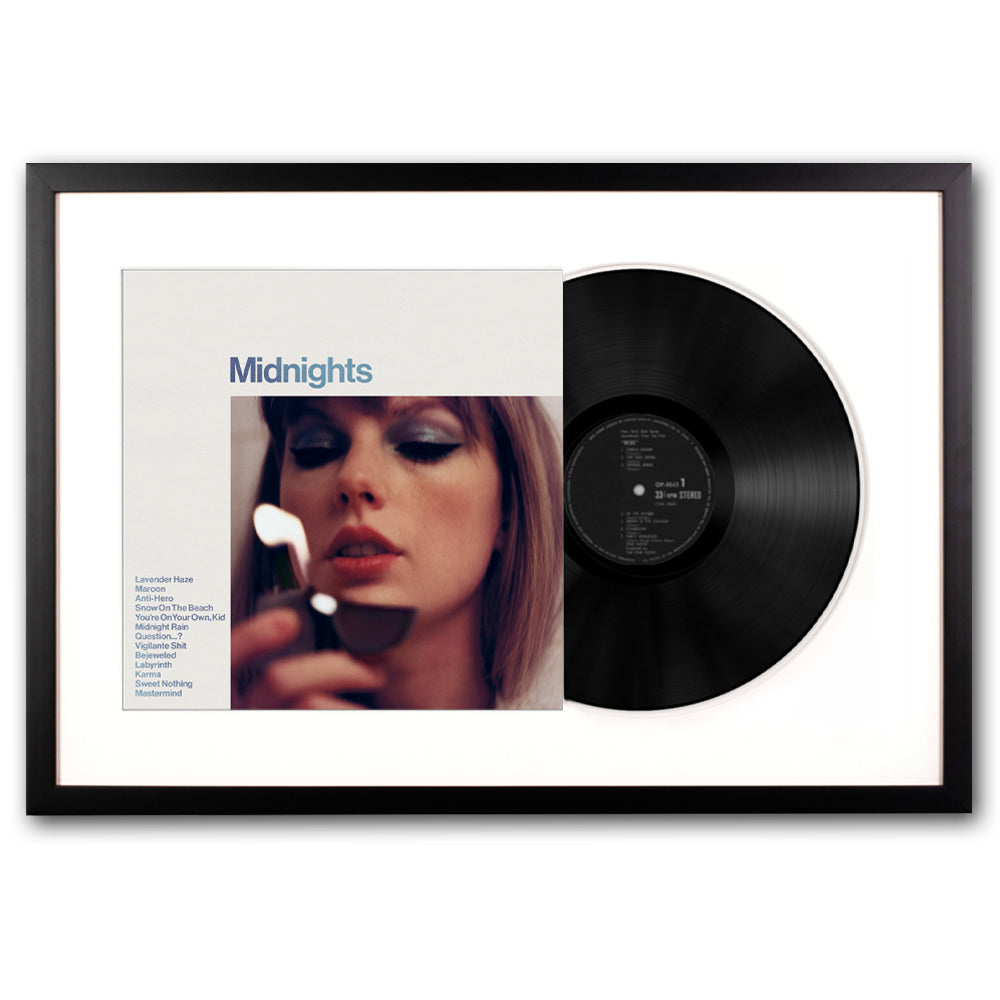 Framed Taylor Swift Midnights Vinyl Album Art – iWorld Online