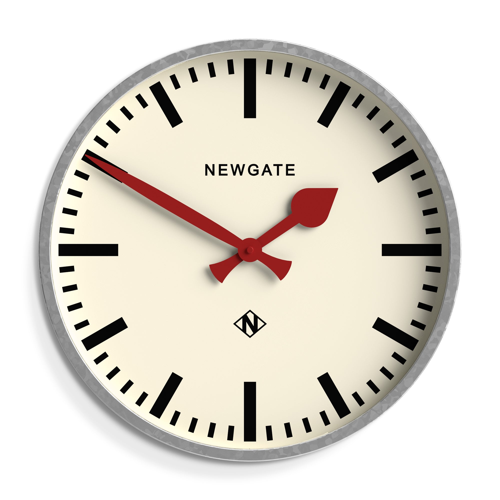 Newgate Universal Wall Clock Railway Dial Galvanised – iWorld Online