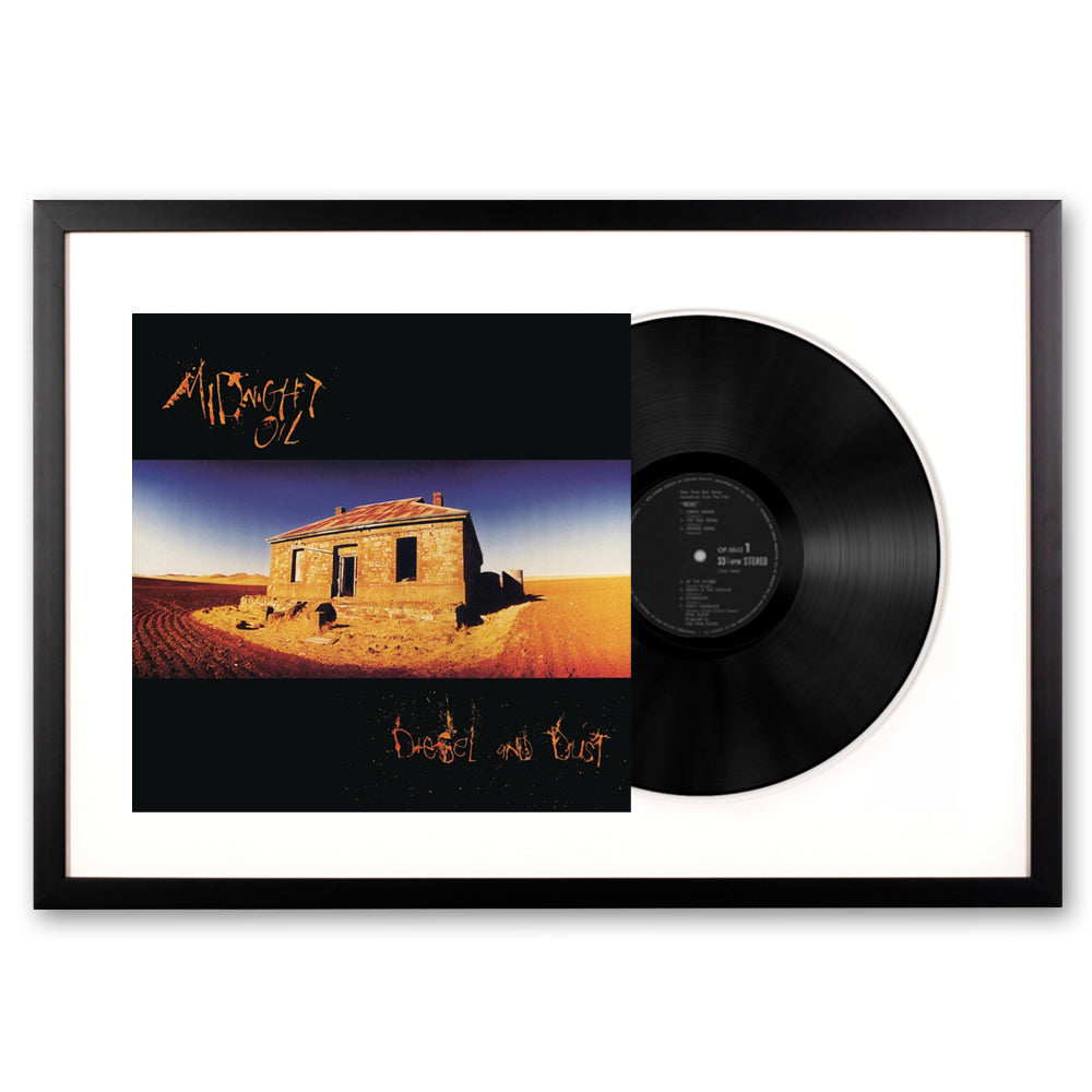 Framed Midnight Oil Diesel and Dust Vinyl Album Art – iWorld Online